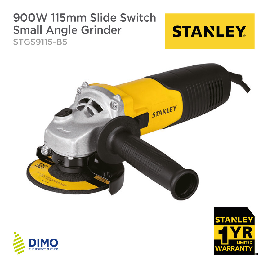 STANELY 900W 115mm Slide Switch Small Angle Grinder